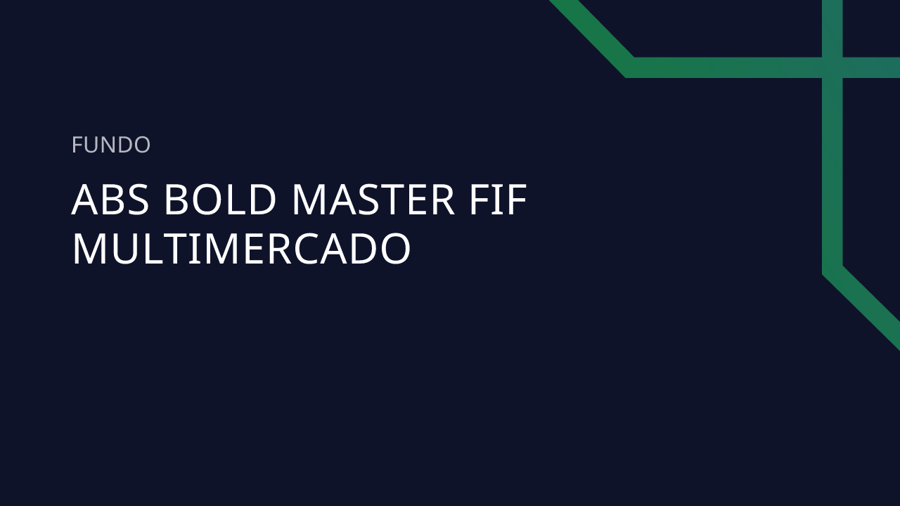 Fundo ABS Bold Master FIF Multimercado - 54.707.725/0001-43