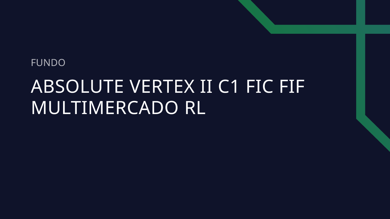 Fundo Absolute Vertex II C1 FIC FIF Multimercado RL
