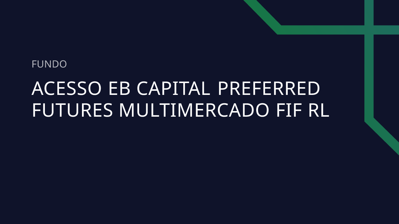Fundo Acesso EB Capital Preferred Futures Multimercado FIF RL