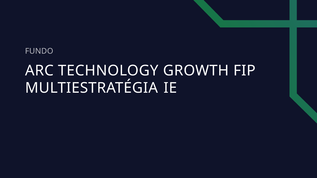 Fundo ARC Technology Growth FIP Multiestratégia IE