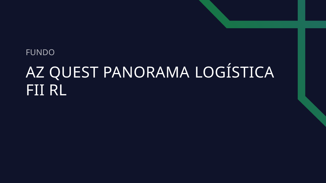 Fundo AZ Quest Panorama Logística FII RL - 51.890.054/0001-00