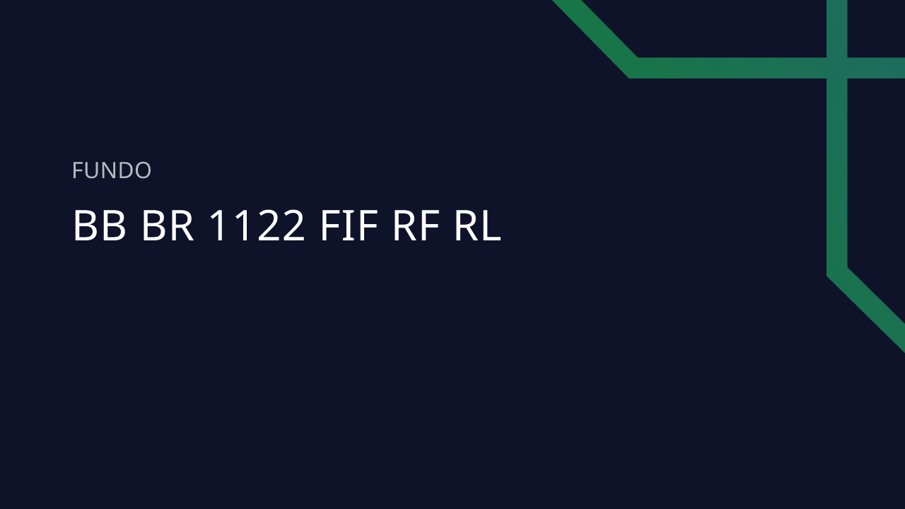 Fundo BB BR 1122 FIF RF RL - 64.450.966/0001-03