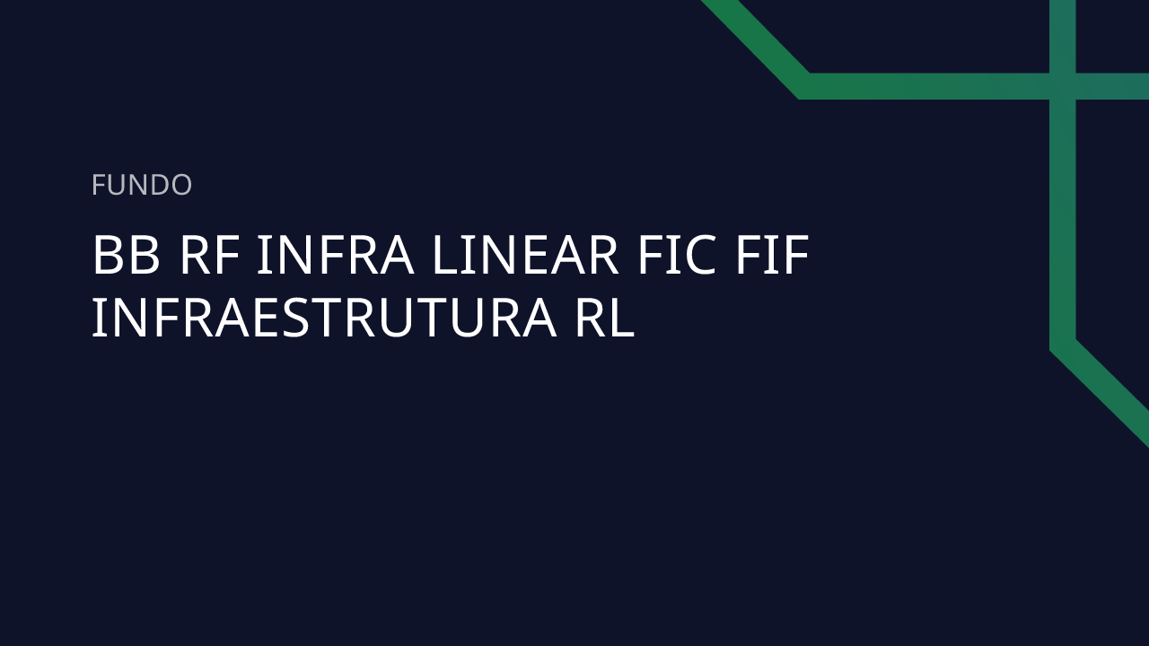 Fundo BB RF Infra Linear FIC FIF Infraestrutura RL