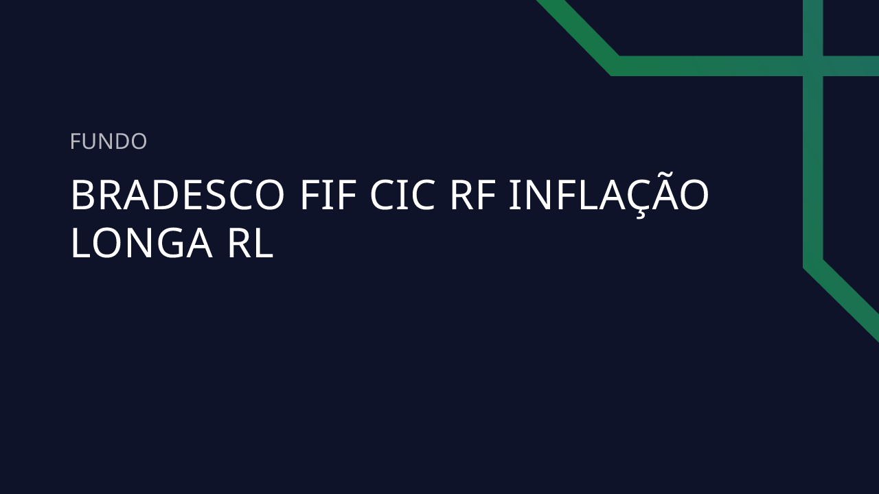 Fundo Bradesco FIF CIC RF Inflação Longa RL - 13.400.050/0001-08