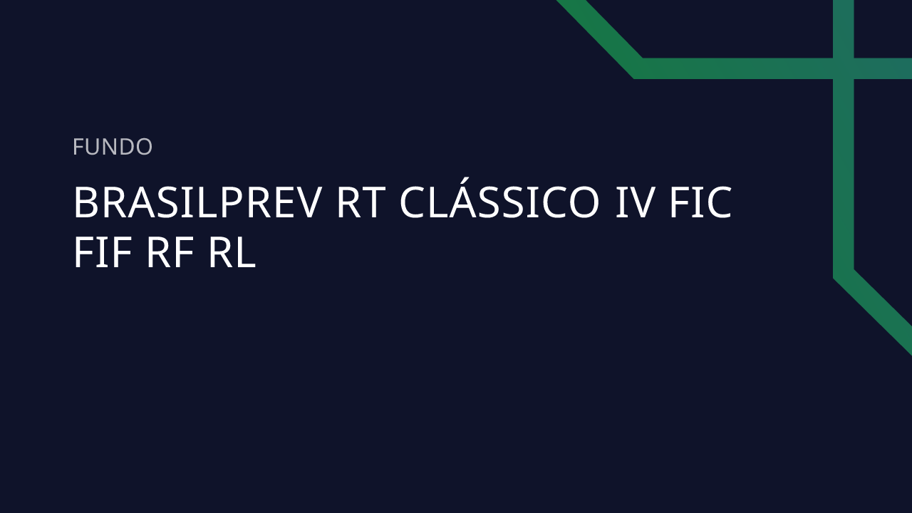 Fundo Brasilprev RT Clássico IV FIC FIF RF RL