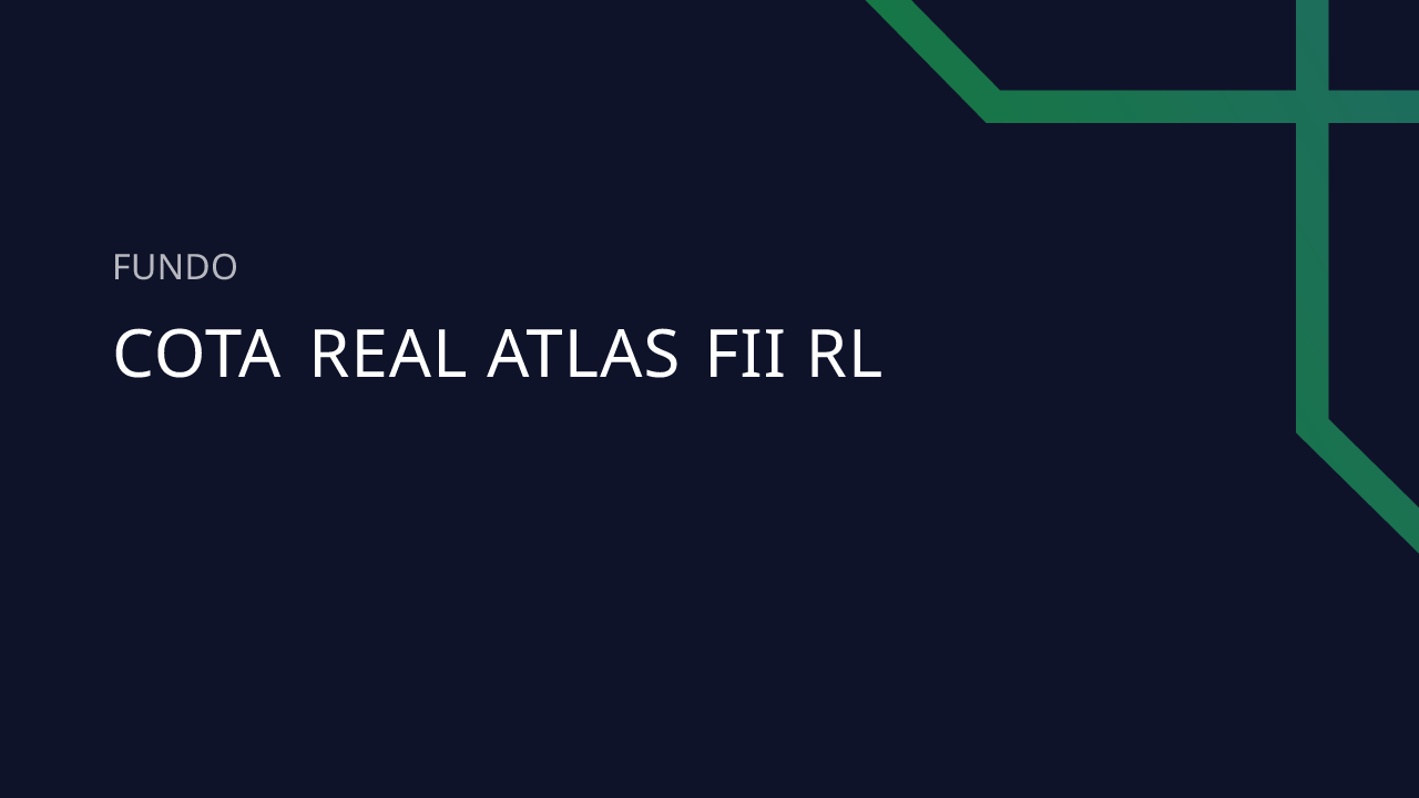 Fundo Cota Real Atlas FII RL - 66.971.481/0001-90