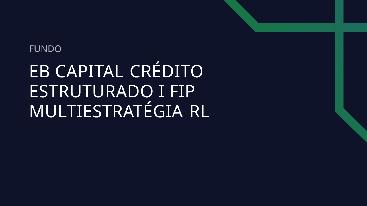 Fundo EB Capital Crédito Estruturado I FIP Multiestratégia RL