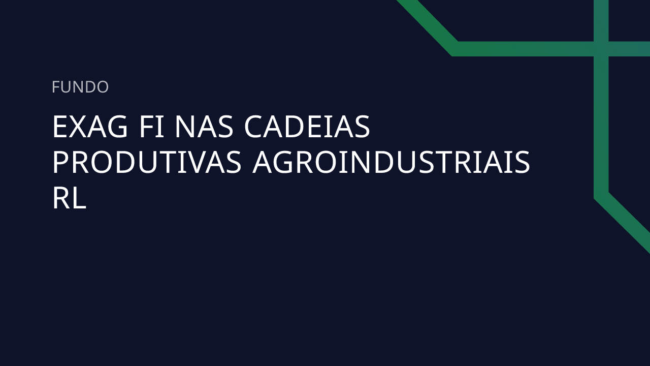 Fundo Exag FI Nas Cadeias Produtivas Agroindustriais RL
