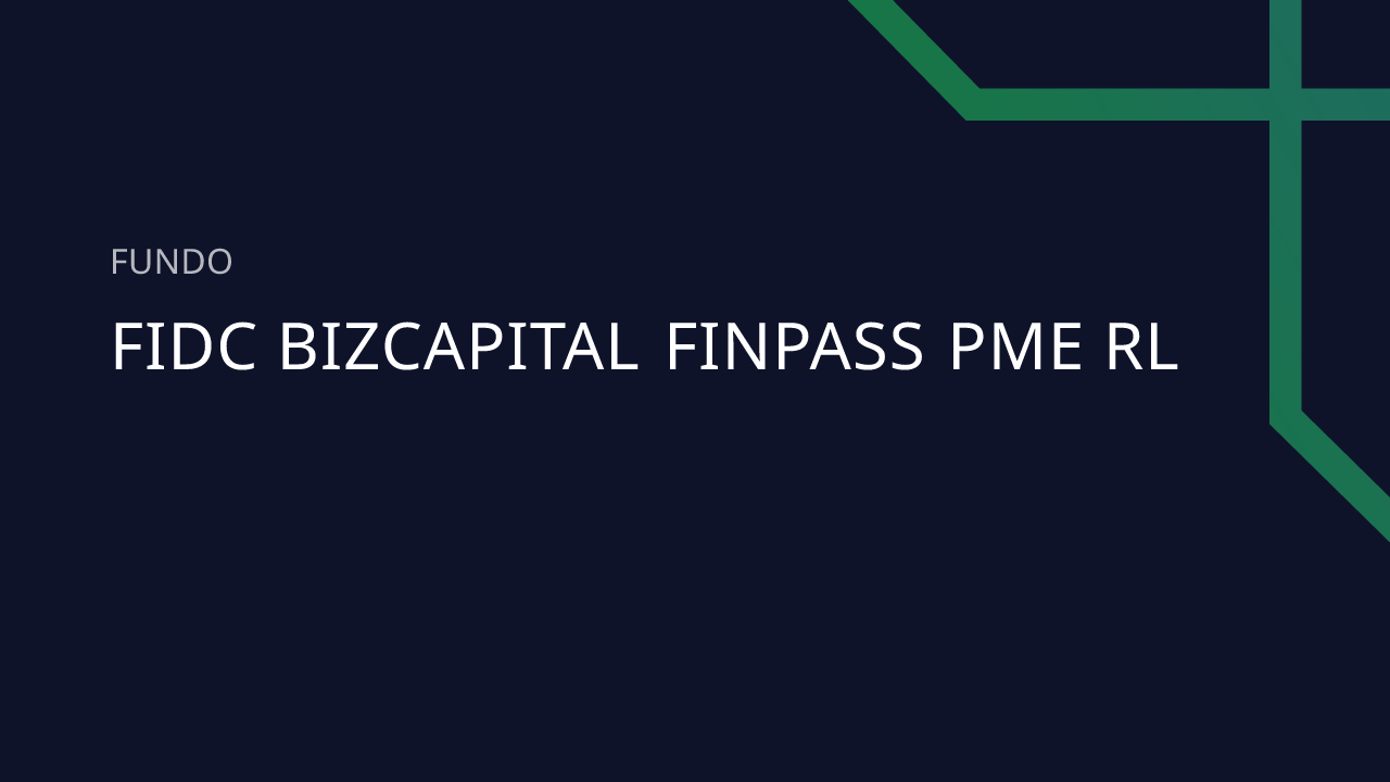 Fundo FIDC Bizcapital Finpass Pme RL - 42.432.319/0001-36