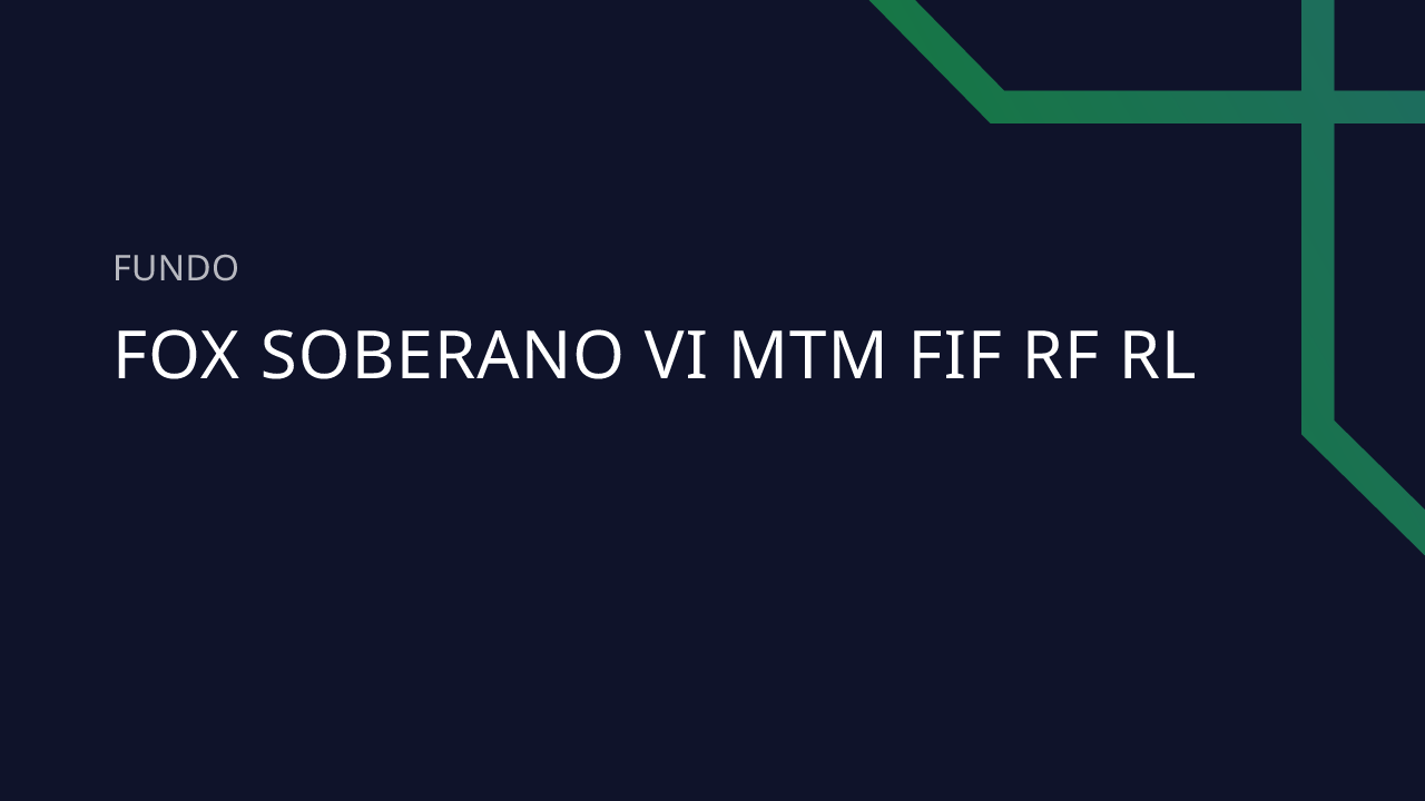 Fundo FOX Soberano VI MTM FIF RF RL - 49.382.099/0001-22