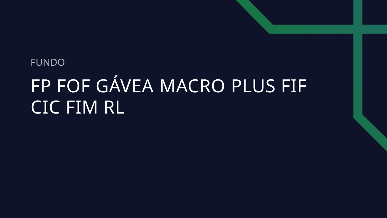 Fundo FP FOF Gávea Macro PLUS FIF CIC FIM RL - 33.499.696/0001-00