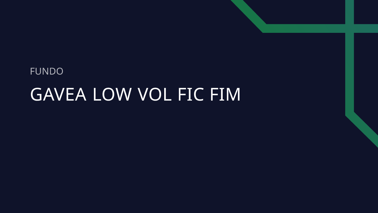 Fundo Gavea Low Vol FIC FIM - 09.284.552/0001-43