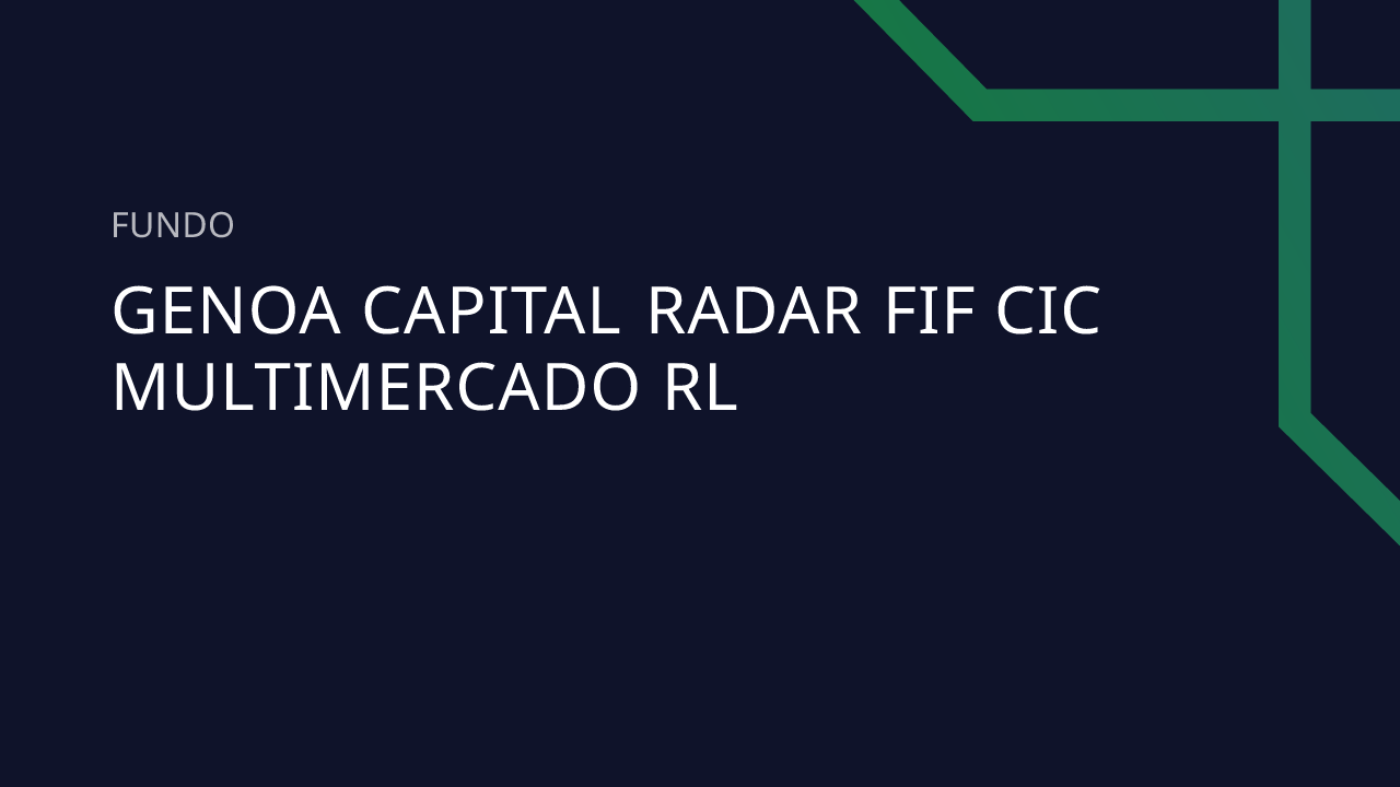 Fundo Genoa Capital Radar FIF CIC Multimercado RL