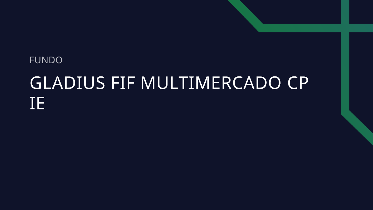 Fundo Gladius FIF Multimercado CP IE - 22.975.153/0001-97
