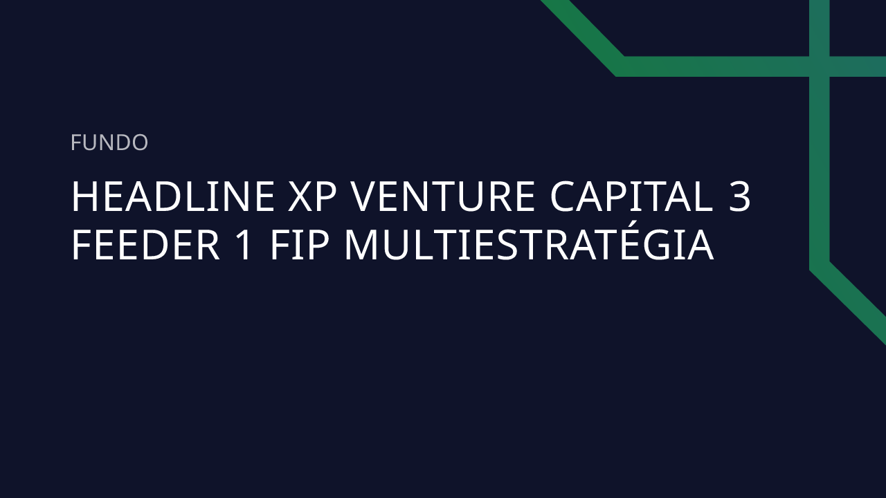 Fundo Headline XP Venture Capital 3 Feeder 1 FIP Multiestratégia
