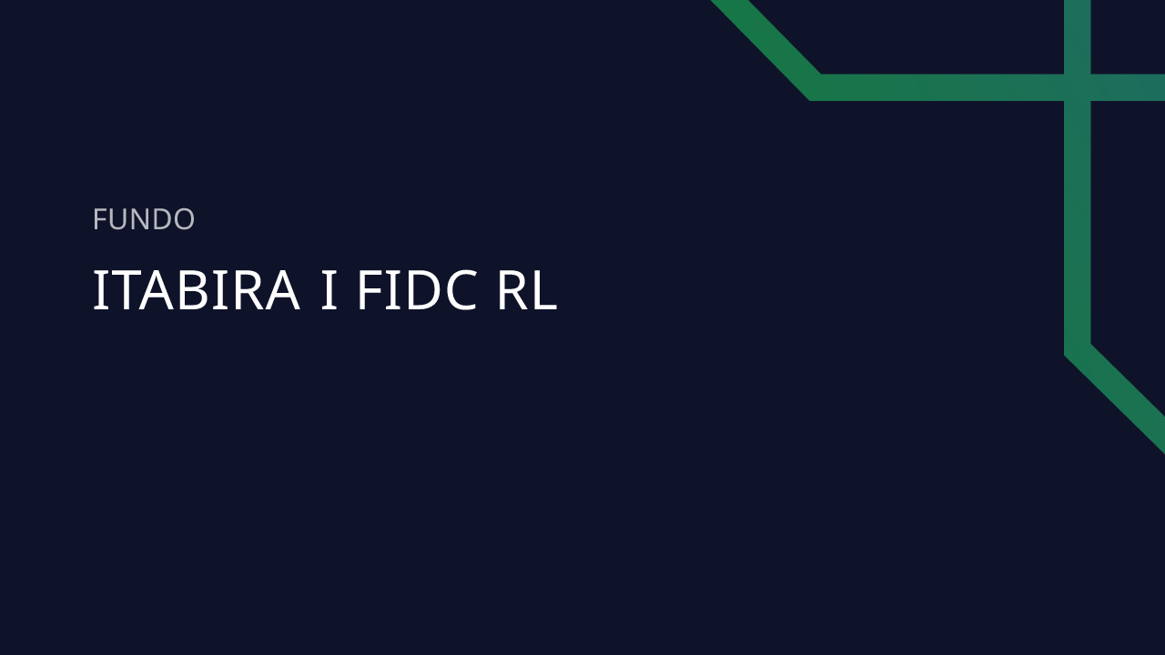 Fundo Itabira I FIDC RL - 65.812.452/0001-13