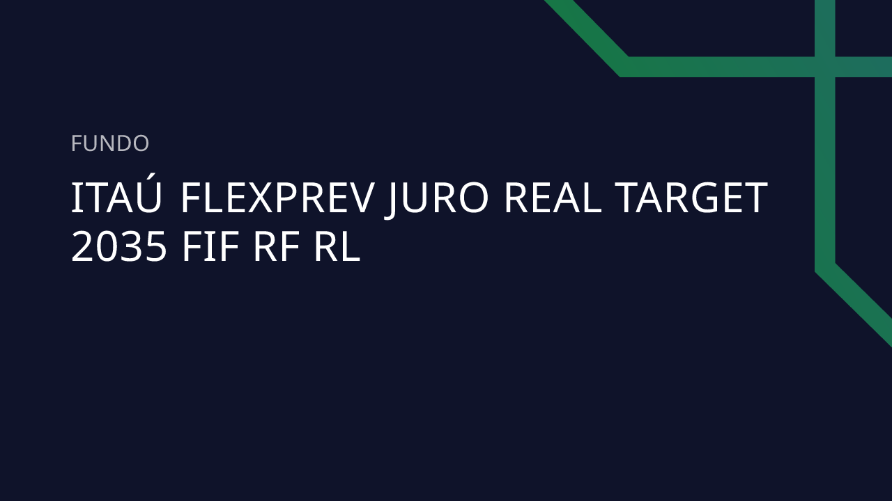 Fundo Itaú Flexprev Juro Real Target 2035 FIF RF RL
