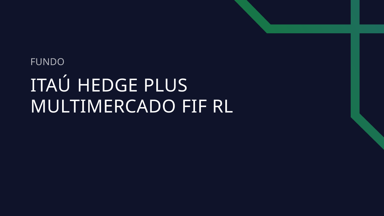 Fundo Itaú Hedge PLUS Multimercado FIF RL - 11.419.627/0001-06