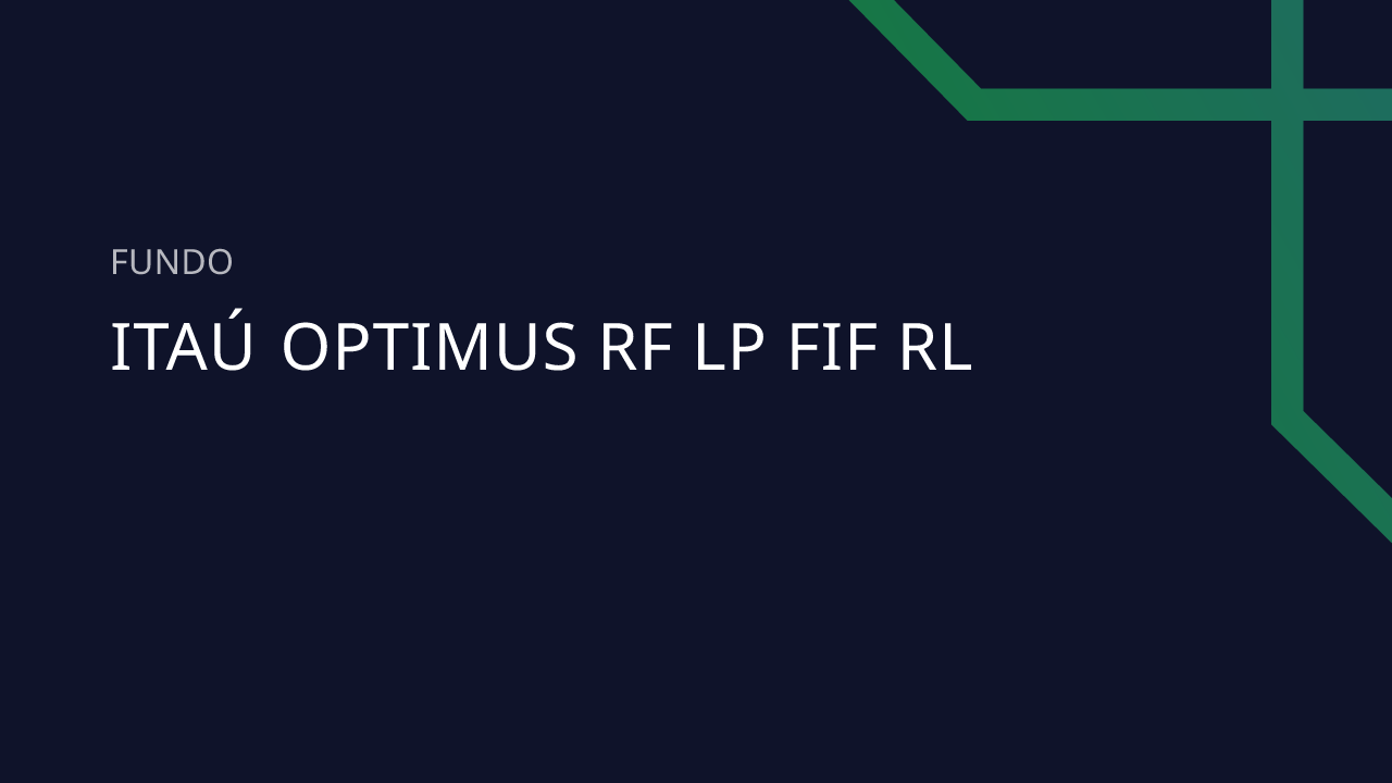 Fundo Itaú Optimus RF LP FIF RL - 40.668.849/0001-52