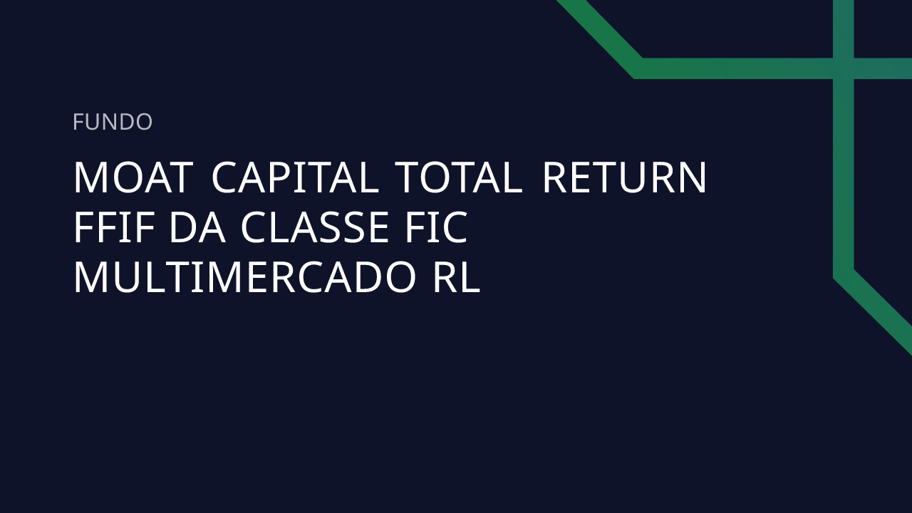 Fundo Moat Capital Total Return Ffif DA Classe FIC Multimercado RL