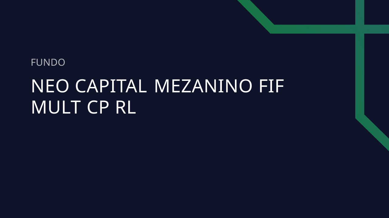 Fundo Neo Capital Mezanino FIF Mult CP RL - 18.154.763/0001-52