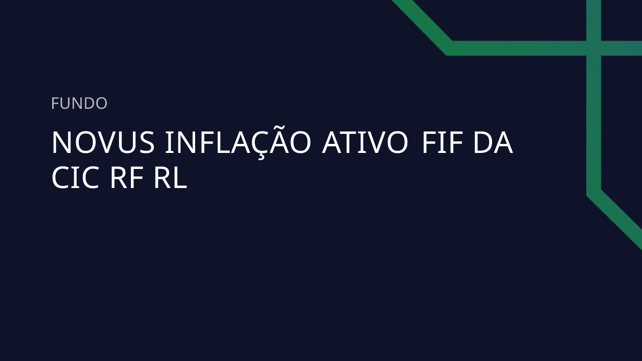 Fundo Novus Inflação Ativo FIF DA CIC RF RL - 51.154.390/0001-95