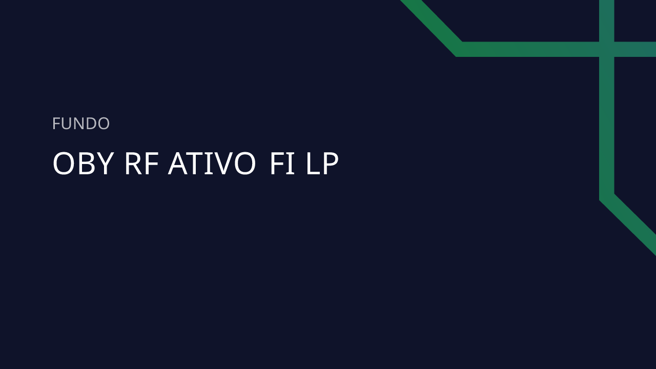 Fundo OBY RF Ativo FI LP - 43.422.284/0001-17