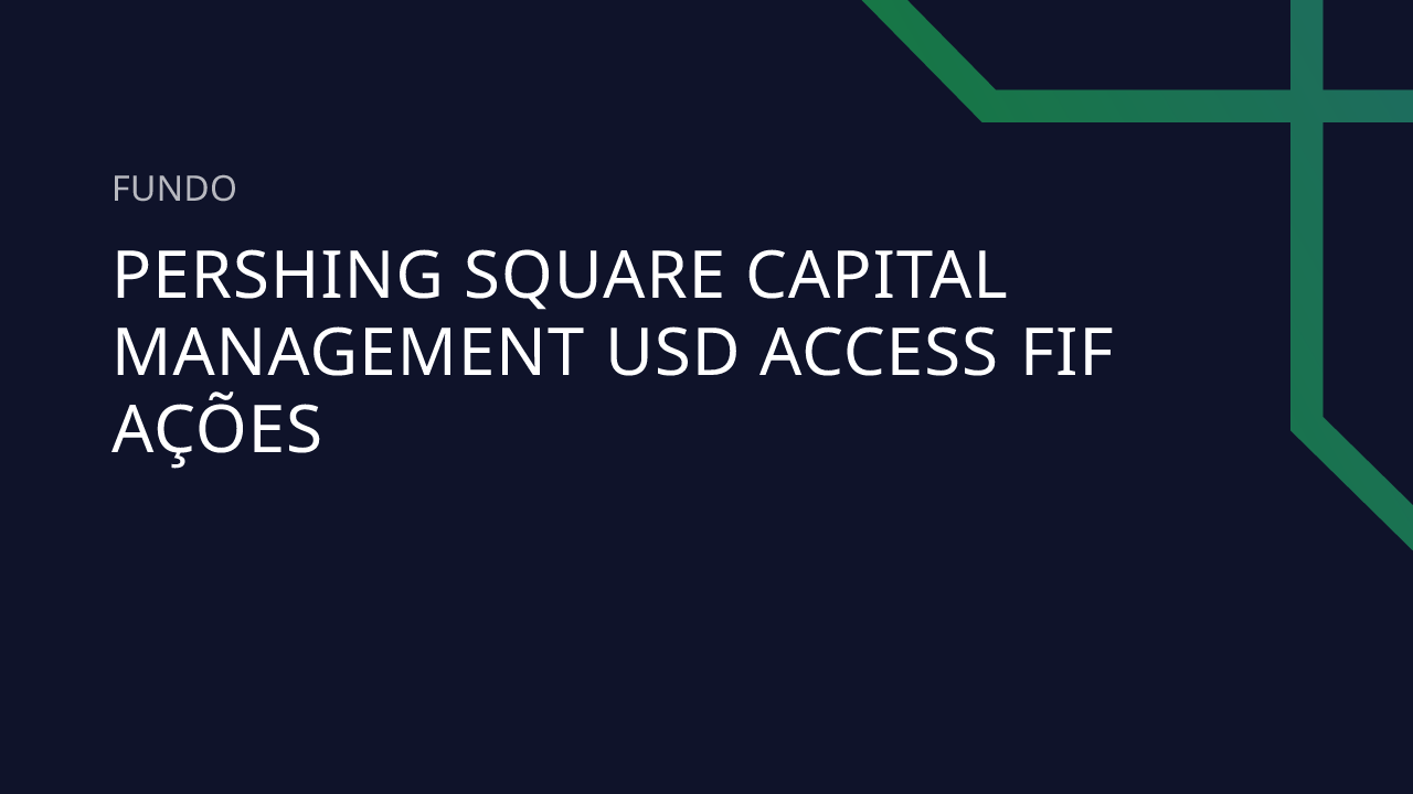 Fundo Pershing Square Capital Management Usd Access FIF Ações