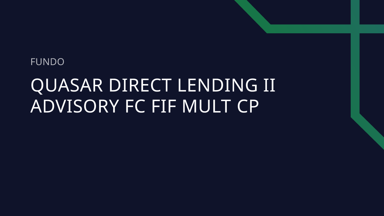 Fundo Quasar Direct Lending II Advisory FC FIF Mult CP