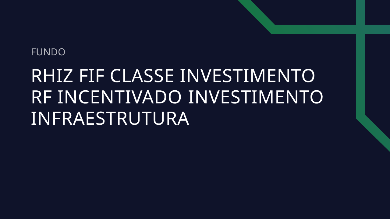 Fundo Rhiz FIF Classe Investimento RF Incentivado Investimento ...