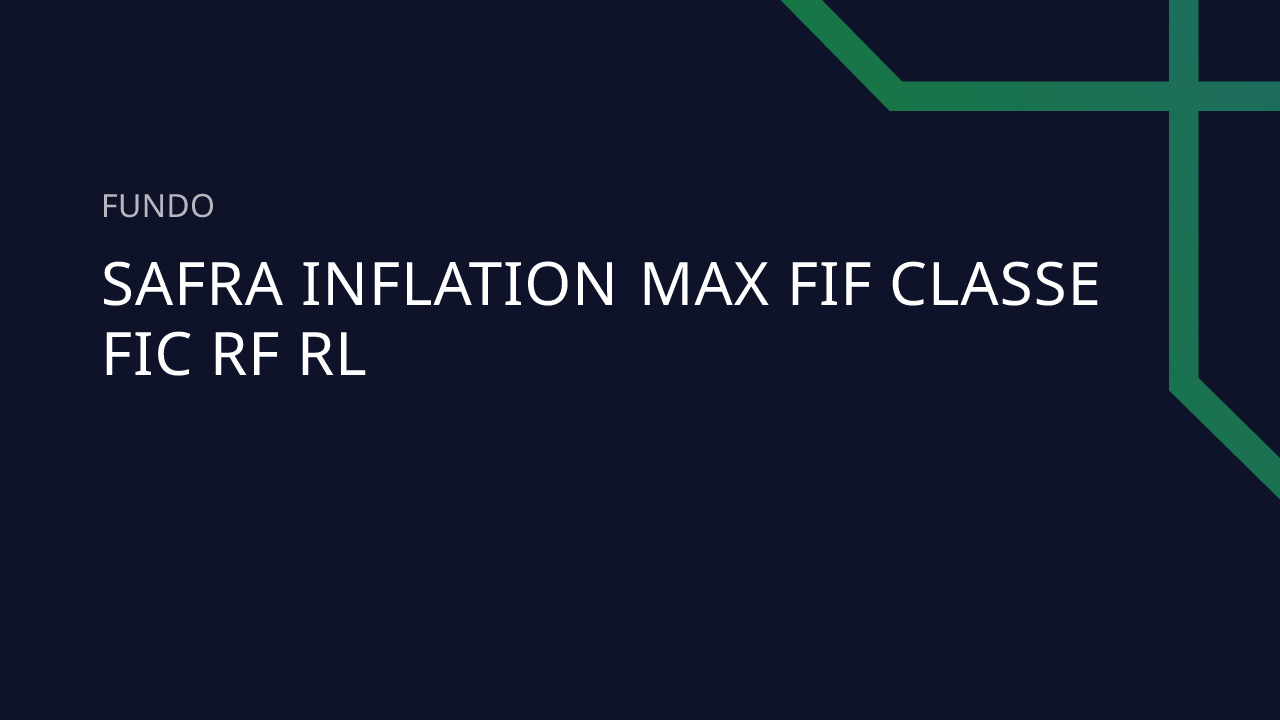 Fundo Safra Inflation MAX FIF Classe FIC RF RL