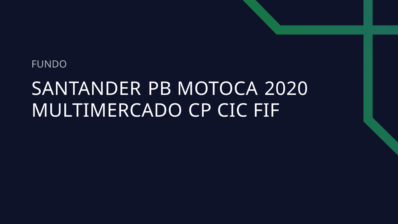 Fundo Santander PB Motoca 2020 Multimercado CP CIC FIF