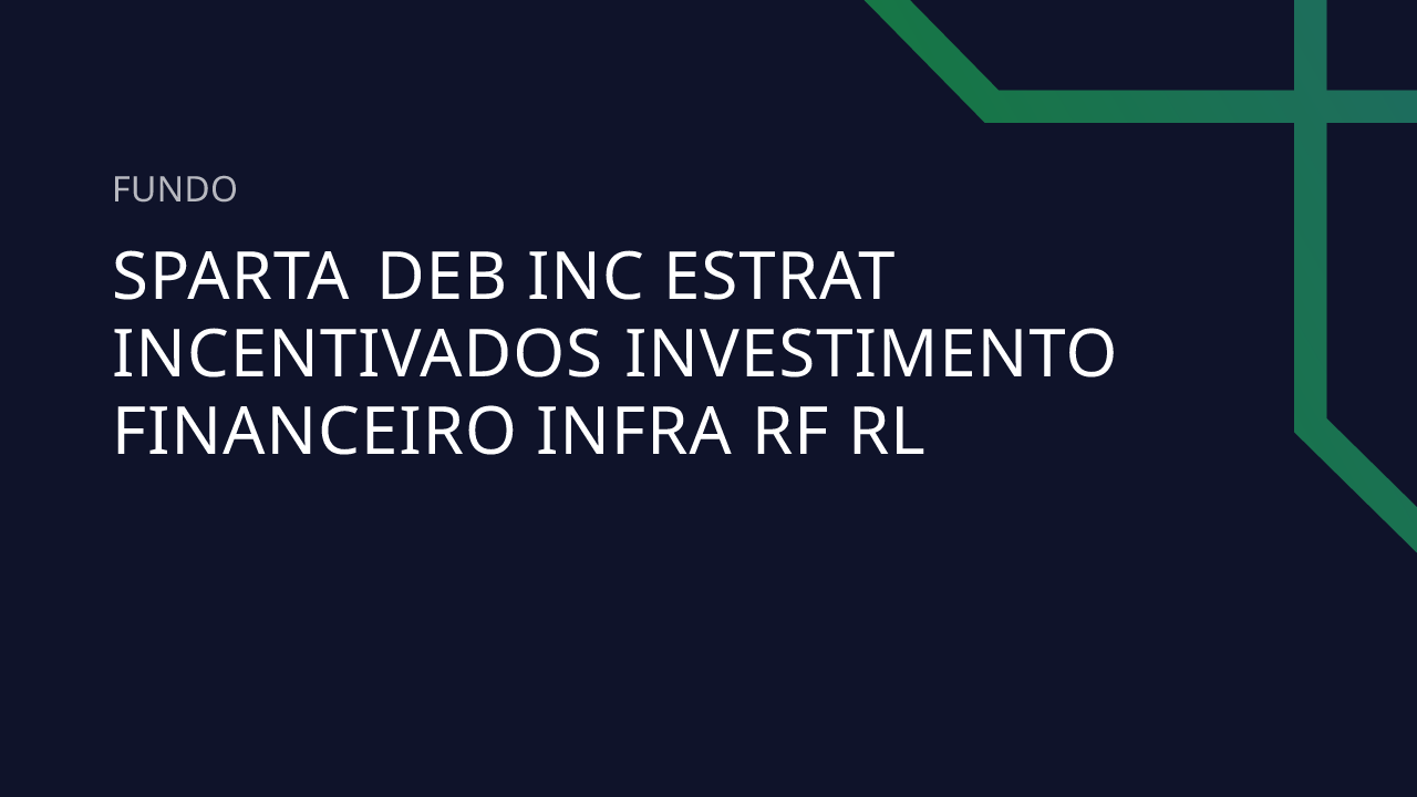 Fundo Sparta Deb Inc Estrat Incentivados Investimento Financeiro Infra ...