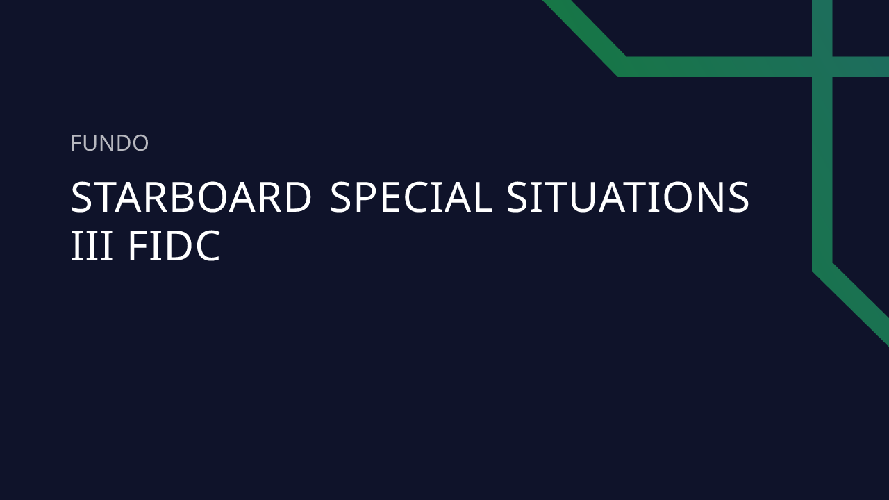 Fundo Starboard Special Situations III FIDC - 40.365.916/0001-60