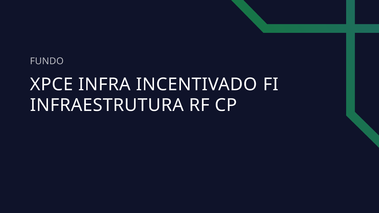Fundo XPCE Infra Incentivado FI Infraestrutura RF CP
